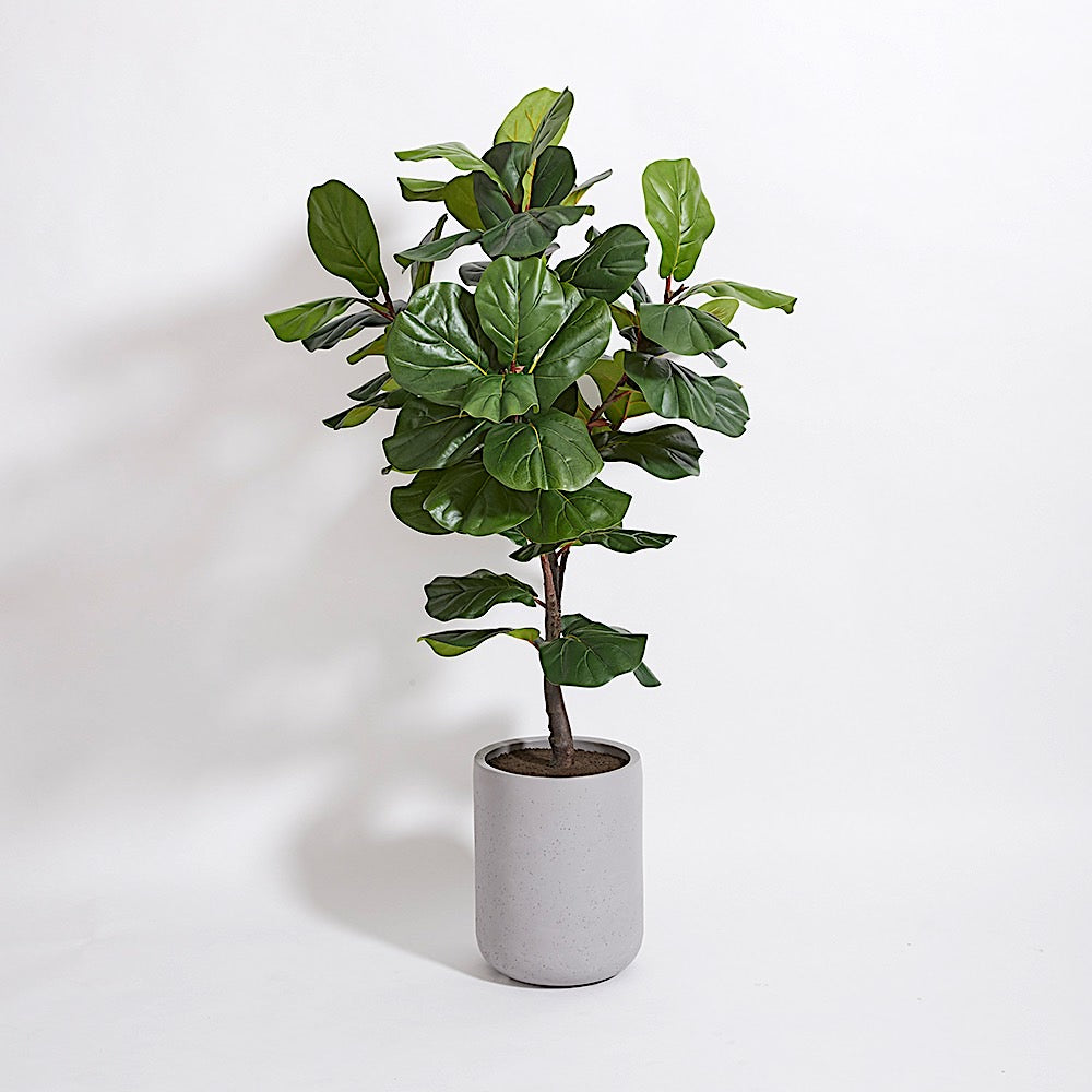 Faux Fiddle Leaf Fig Tree w/artisan pot| CG Hunter |Luxury Faux Plants