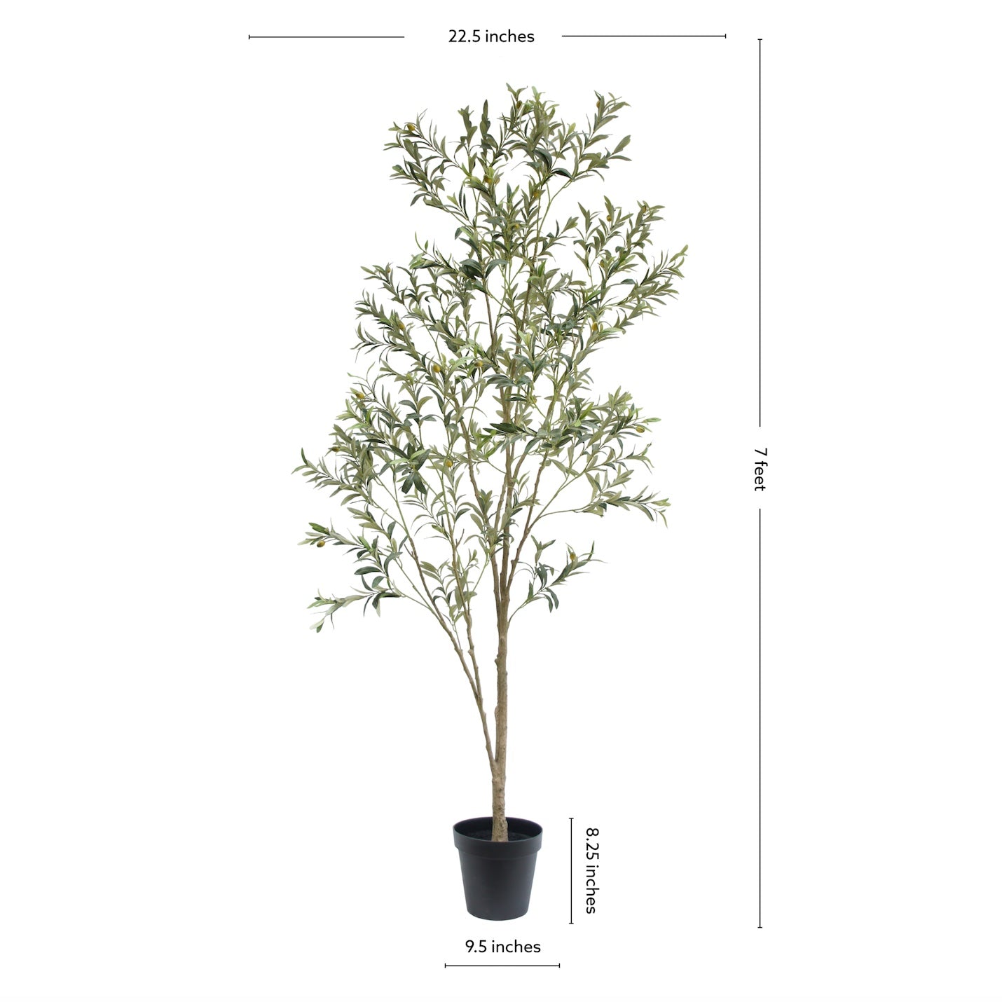 7' Artificial Wispy Olive Tree