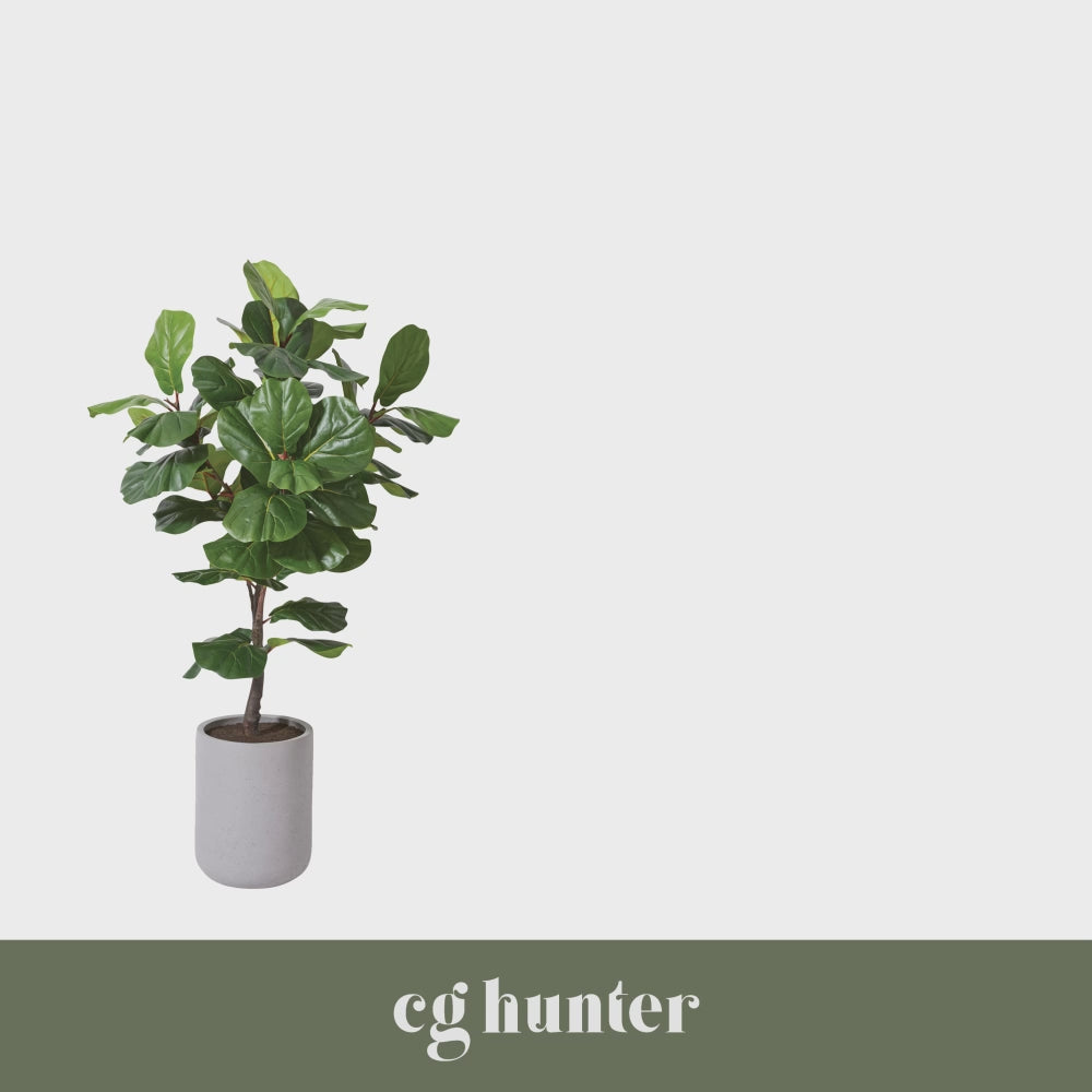 Artificial Fiddle Leaf Fig Tree with Artisan Planter | CG Hunter